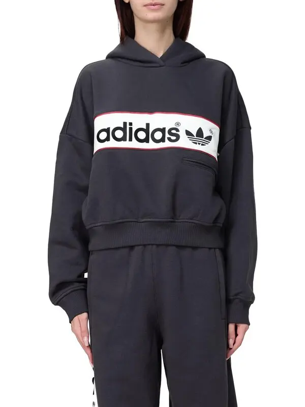 ADIDAS ORIGINALS Relaxed Fit Hoodie In Recycled Cotton - Black