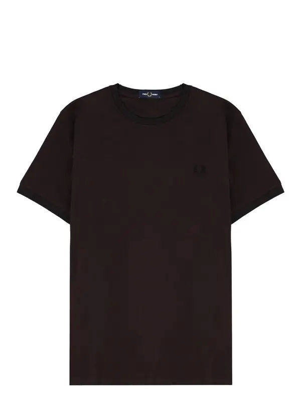 Fred Perry T-shirt Con Logo - Brown