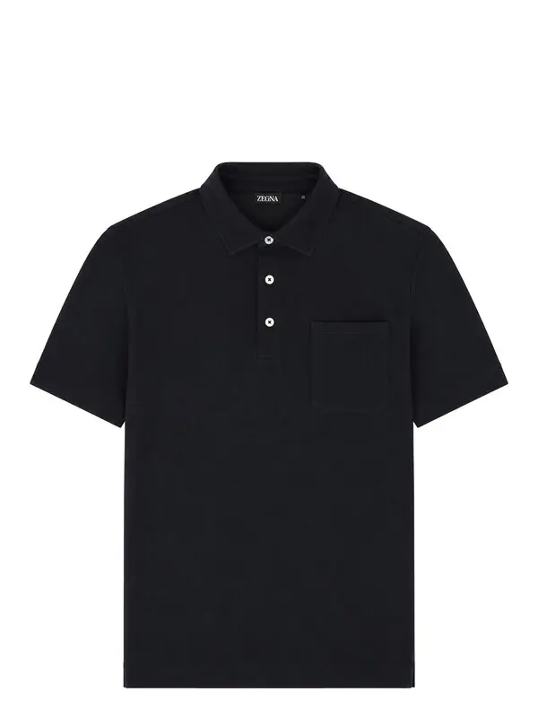 Zegna Polo In Cotone - Black