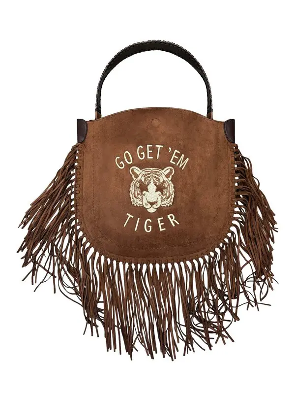 LILLY LOVES Go Get 'em Tiger Tassel Handbag - Brown