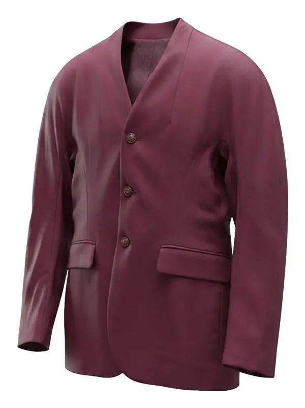 AYA DESIGN Classic Single Breased Tailo Jacket Power Suits - Red