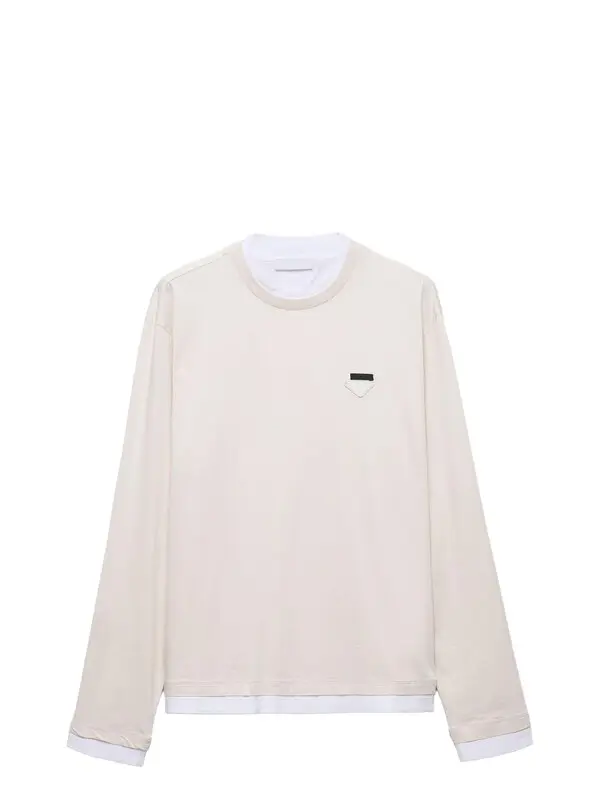Prada Crewneck Long-sleeve Sweatshirt - Tlcbianc