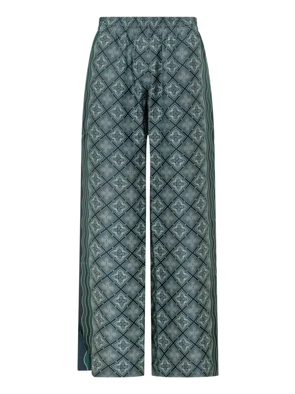 Casablanca Silk Trousers - Green