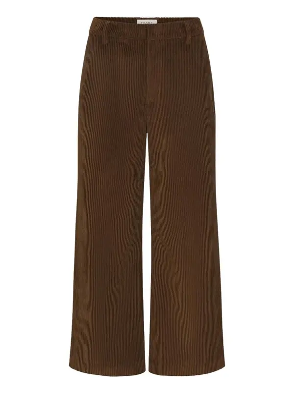 FRAME Corduroy Swing Jeans With High Waist And Wide Leg - Brown