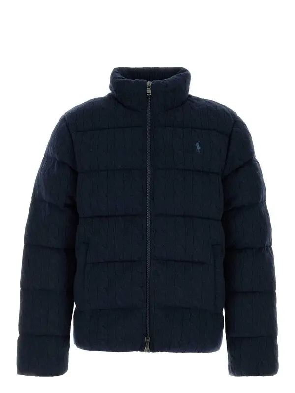 Polo Ralph Lauren Padded Wool-cashmere Jacket With Nylon Lining - Blue