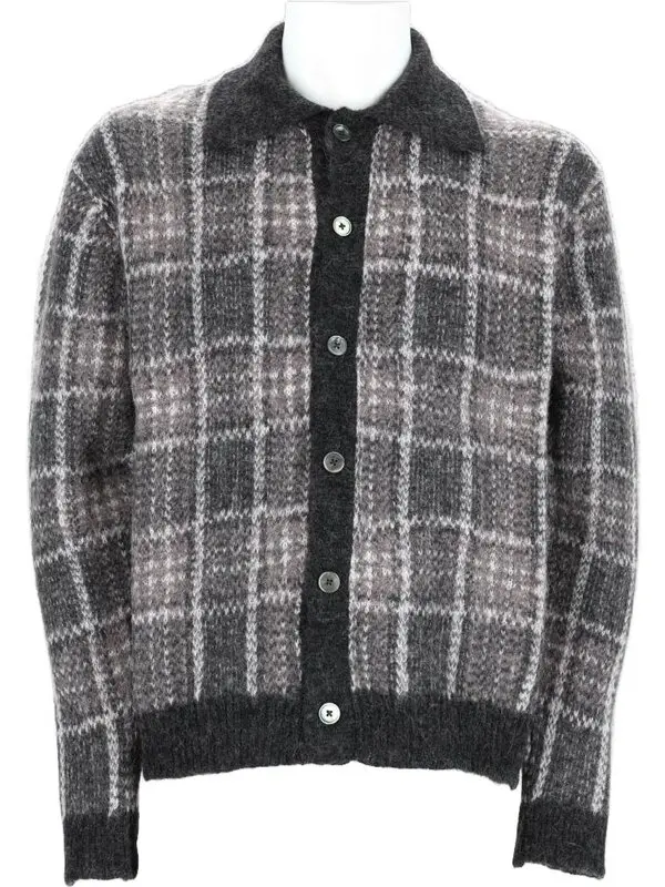 Our Legacy Alpaca Fuzzy Grand Check Sweater For - Brown