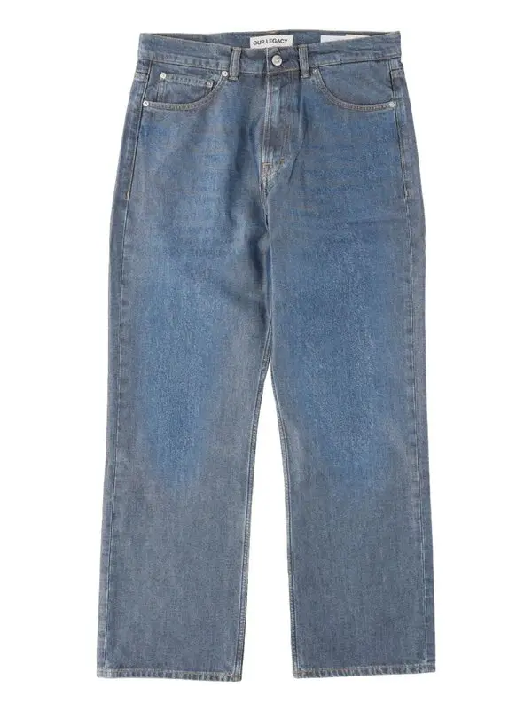 Our Legacy Relaxed Fit Denim Trousers - Blue