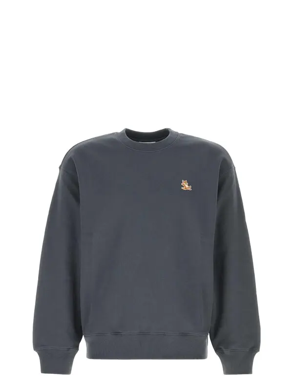 Maison Kitsuné Organic Cotton Logo Sweatshirt - Grey