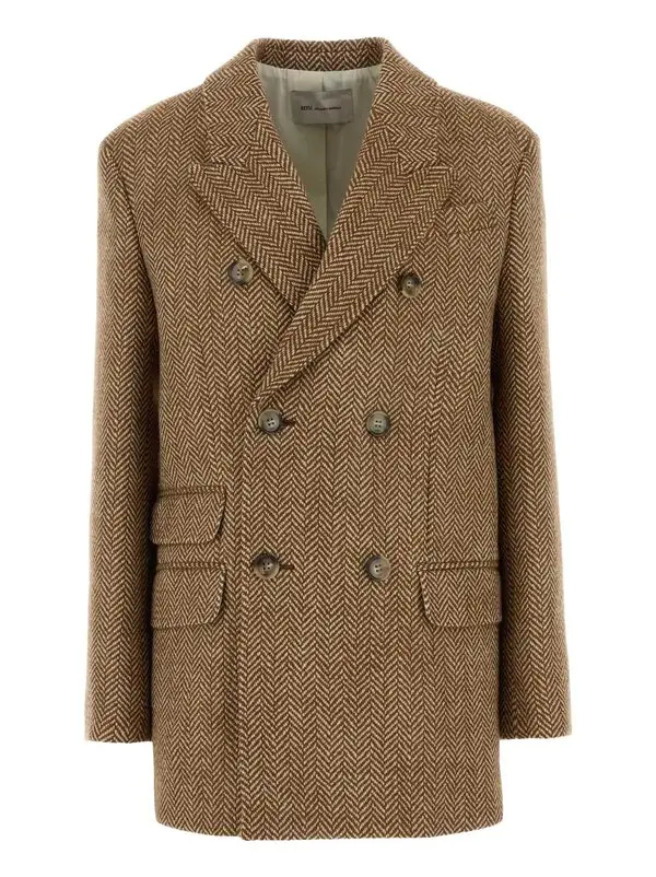 AMI Paris Embroidered Wool-blend Blazer - Printed