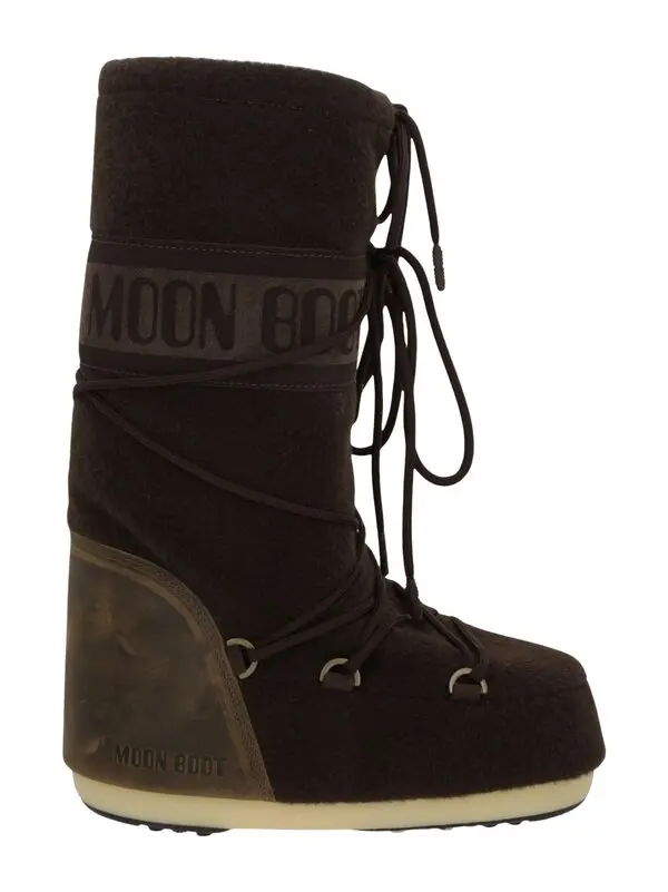 Moon Boot Mini Shearling-trim Ankle Boots For - Brown