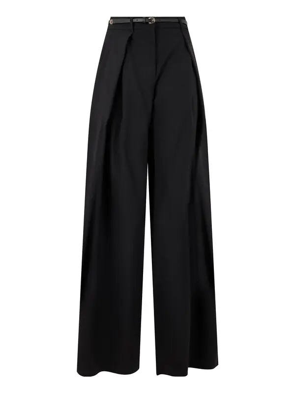 Max Mara High-waisted Baggy Pleated Pants - Black