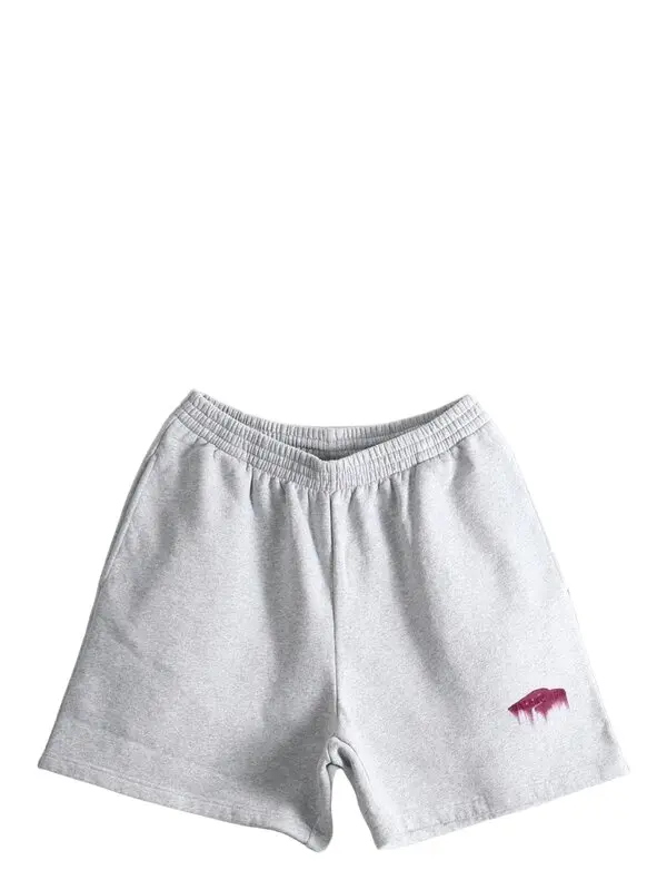 Balenciaga Graphic Sweat Shorts - Heathrgrey