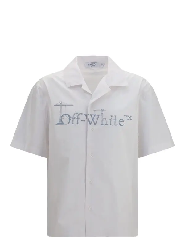 Off-White City Nature Poplin Bowling Shirt For - White