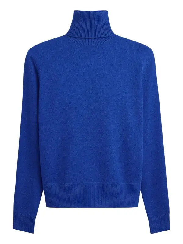THE FRANKIE SHOP Gala Turtleneck In Wool-cashmere With Ribbed Cuffs And Hem - Navy