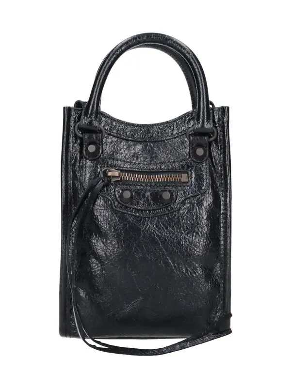 Balenciaga 100% Lamb Leather Handbag - Black