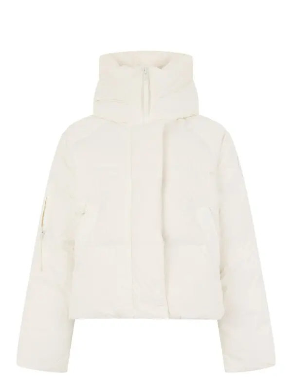 Canada Goose Padded Cropped Hooded Jacket For - White