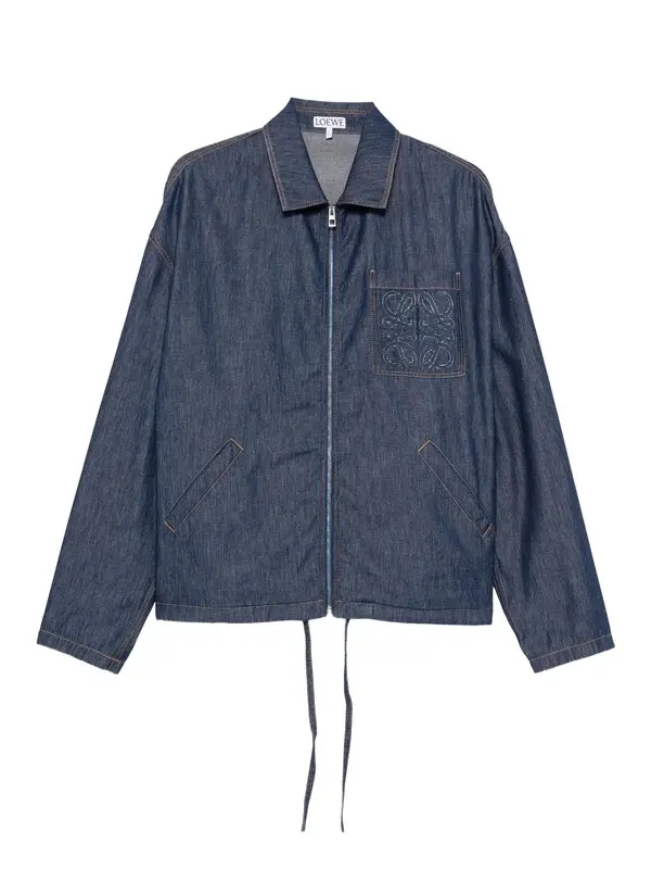 Loewe Zip-up Denim Jacket - Denimblue