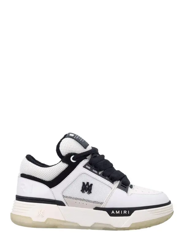 Amiri Mesh And Leather Low-top Sneakers - Bianco