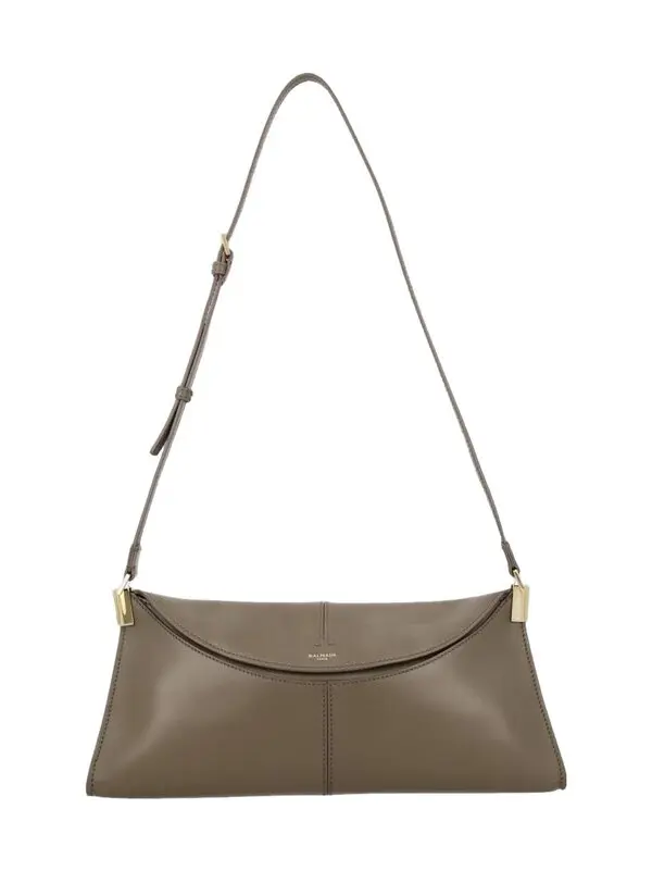 Balmain Structured Shoulder Bag For - Grey