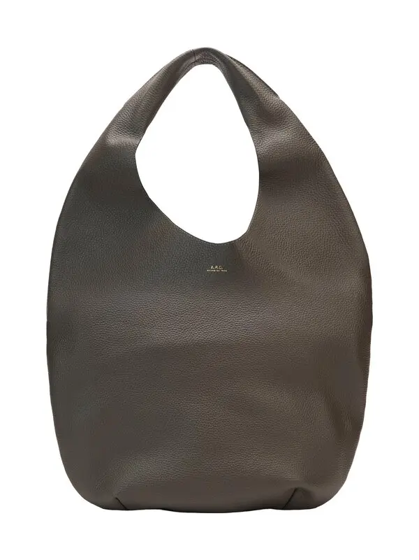 A.p.c. Leather Crescent Hobo Bag, 40 Cm - Brown