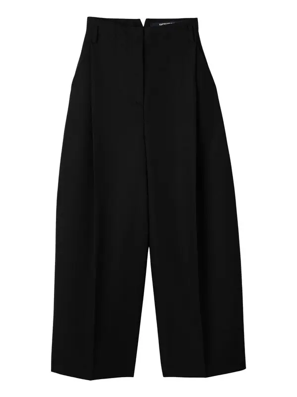 Jacquemus Miami Tailored Trousers With Zip And Button - Black
