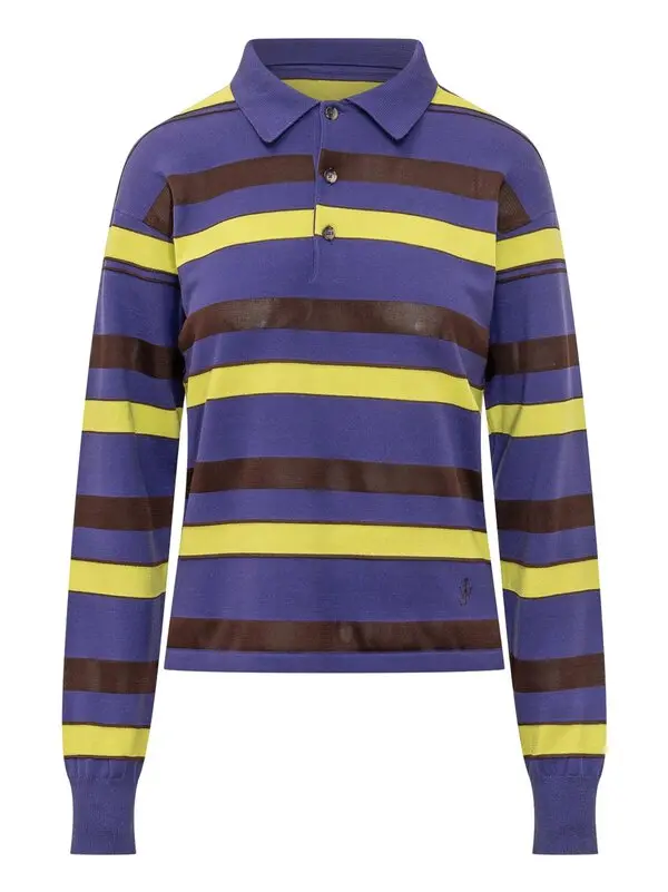 JW Anderson J. W. Anderson Rugbology Knit Polo - Ultaviolet