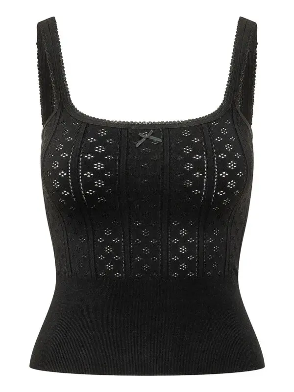 JW Anderson J. W. Anderson Pointelle Mini Tank Top - Black
