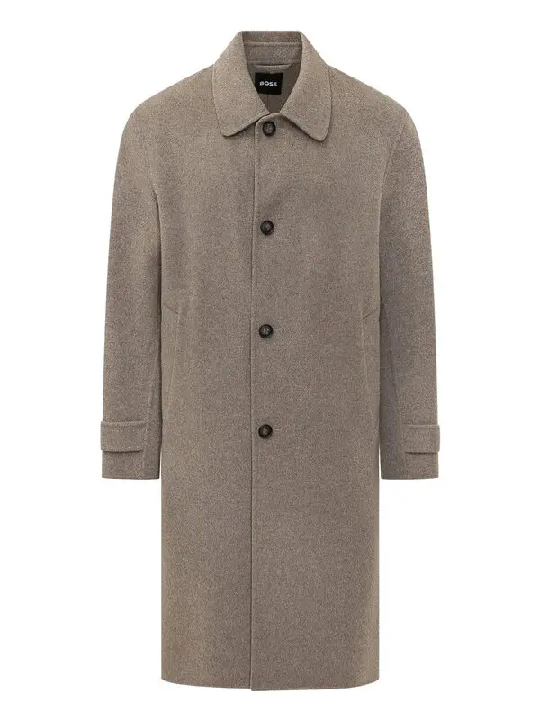 BOSS C-clark Wool-blend Jacket - Open Brown