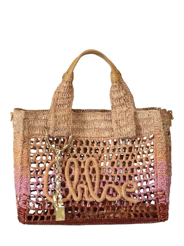 Chloé Summer Banana Woven Tote Bag - Bleachbrw