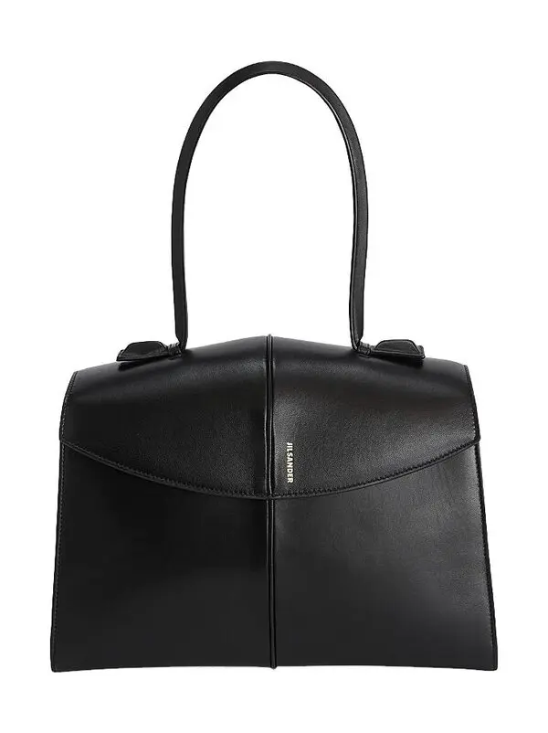 JIL SANDER Linea Leather Top-handle Bag - Black