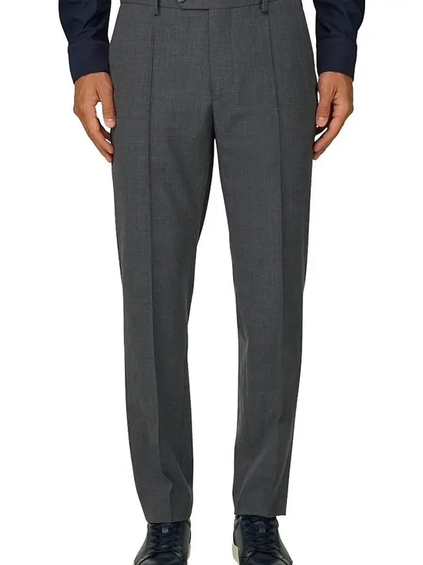 Boggi Milano Technical Wool Trousers - Dark Grey