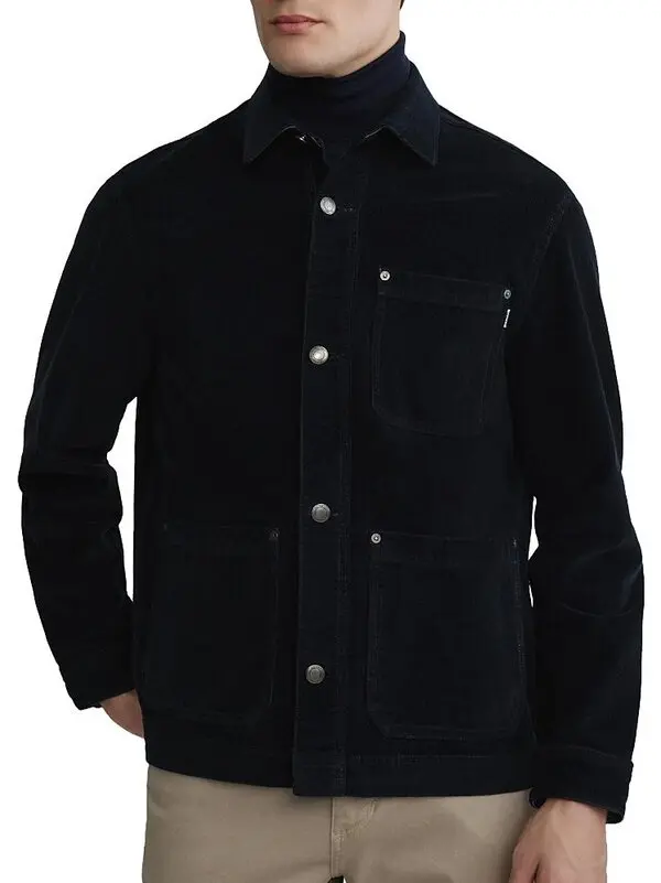 DL1961 Boxy Fit Corduroy Shirt Jacket - Skyline