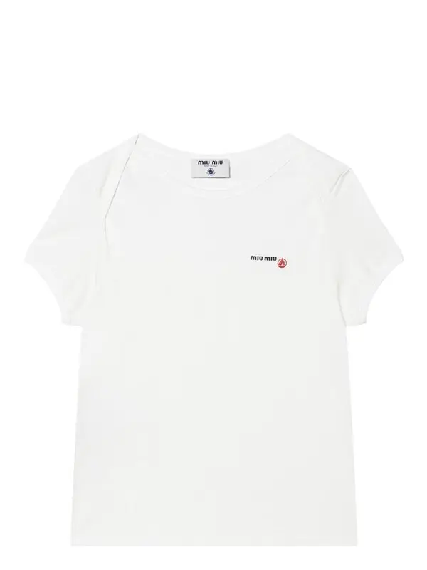 Miu Miu Petit Bateau X Stretch Jersey Regular T-shirt - No