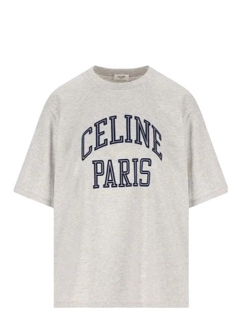 Celine Loose T-shirt In Cotton Jersey - Grey