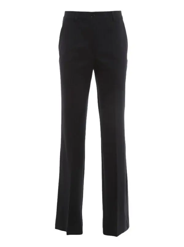 P.a.r.o.s.h Flared High-waisted Trousers - Black