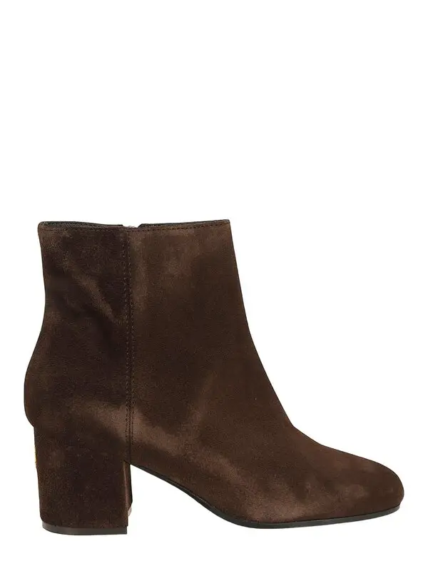 VIA ROMA 15 Chic Mini Block Heel Boots - Brown