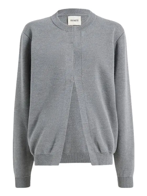 Khaite Side-slit Knit Top - Gray