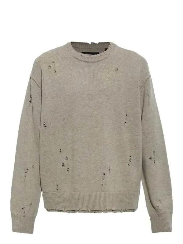 ALLSAINTS Distressed Crew Neck Sweater - No