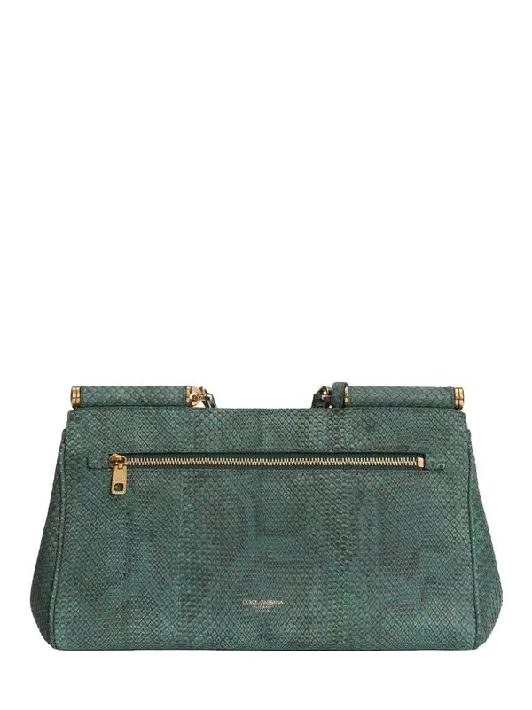 Dolce & Gabbana Medium My Sicily Handbag In Python - Green