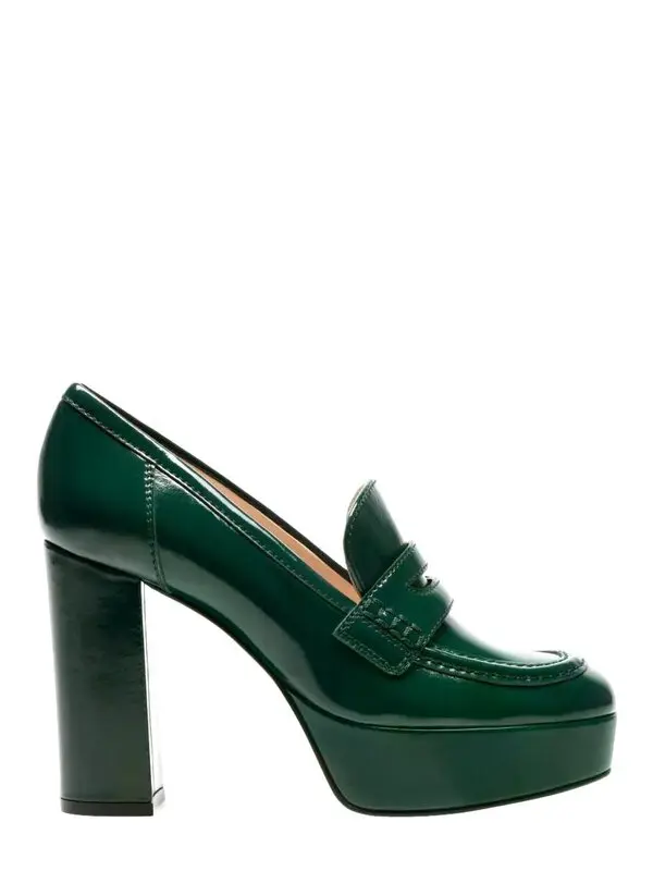 GIANVITO ROSSI Hadden Platform Loafers - Green