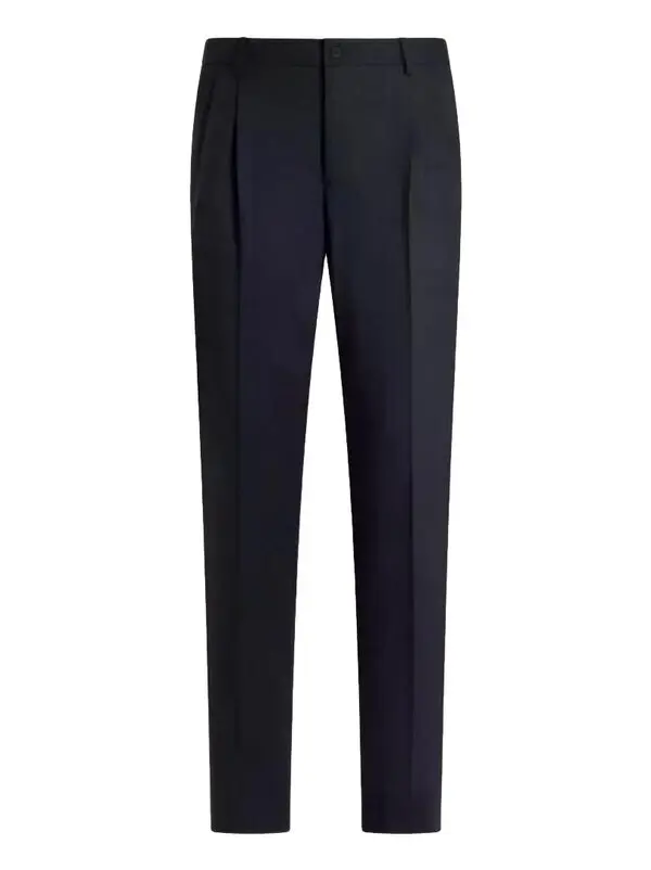 Dolce & Gabbana Wool Gabardine Trousers - Blue