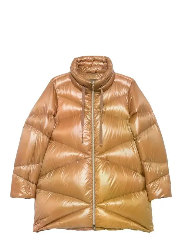Herno Quilted High-neck Coat - Neutrals
