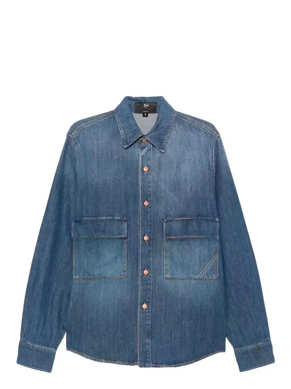 3x1 Kenya Flap-pocket Denim Jacket - Blue