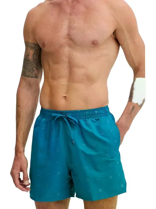 Nike Logo-embroidered Drawstring Swim Shorts - Blue