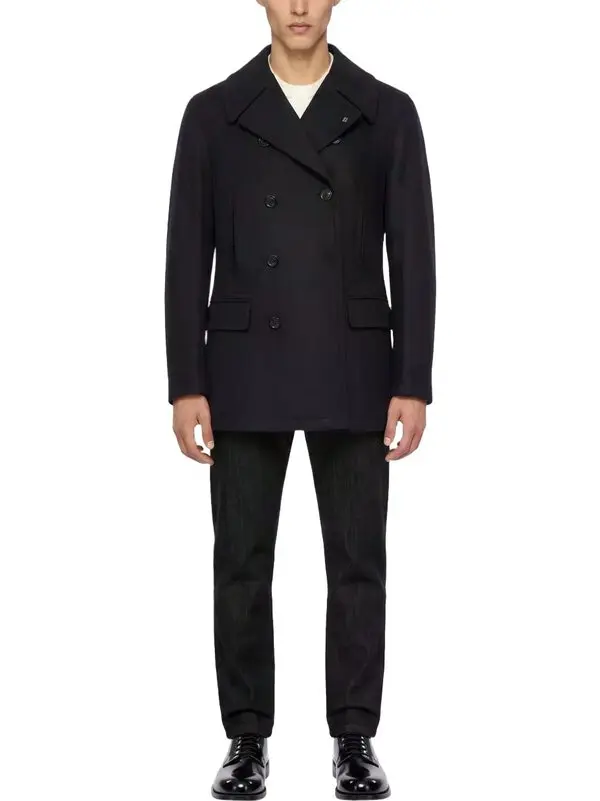 Tagliatore Double-breasted Peacoat - Blue