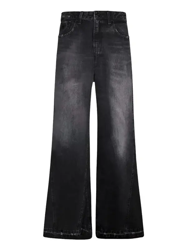 LOIS Faded Panelled Jeans - Black