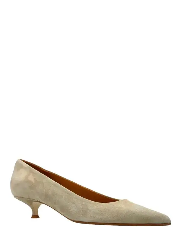 AeydĒ Cari Pointed-toe Suede Pumps - Grey