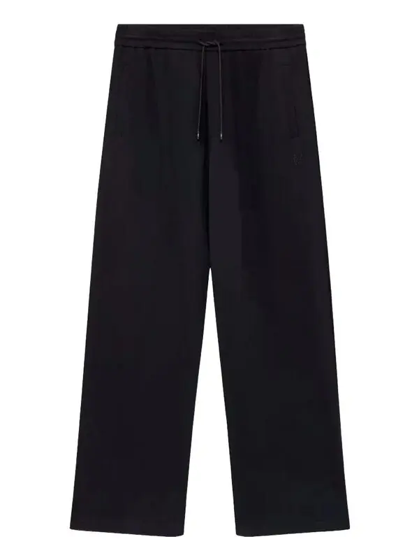 MSGM Logo-embroidered Drawstring Track Pants - Black