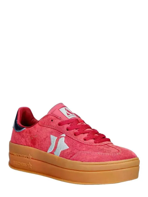 Sketchers Academy Hi Elevated Essence Logo-patch Platform Sneakers - Pink