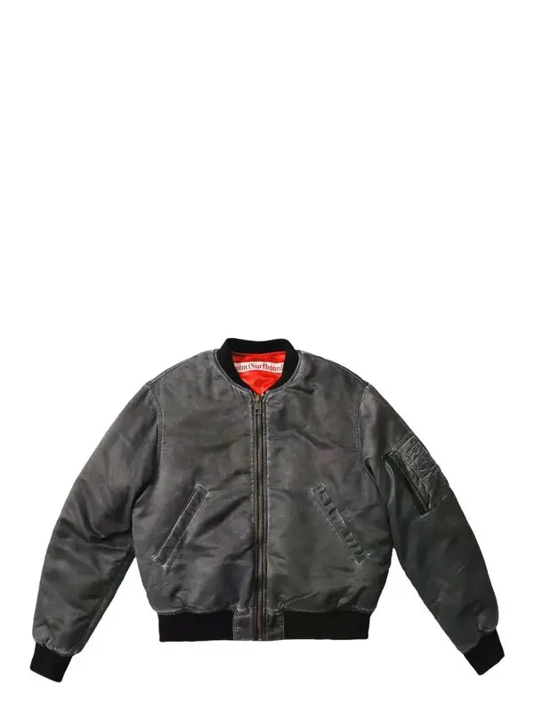 STOCKHOLM SURFBOARD CLUB Logo-patch Bomber Jacket - Black